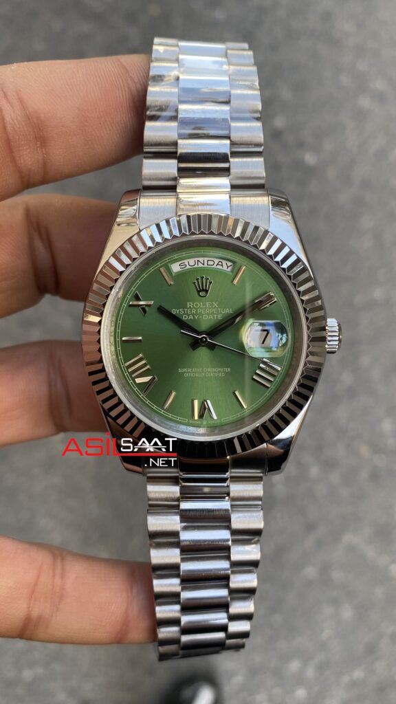 Rolex Day Date Yeşil Kadran 228239 Olive Green Romen Dial President ...