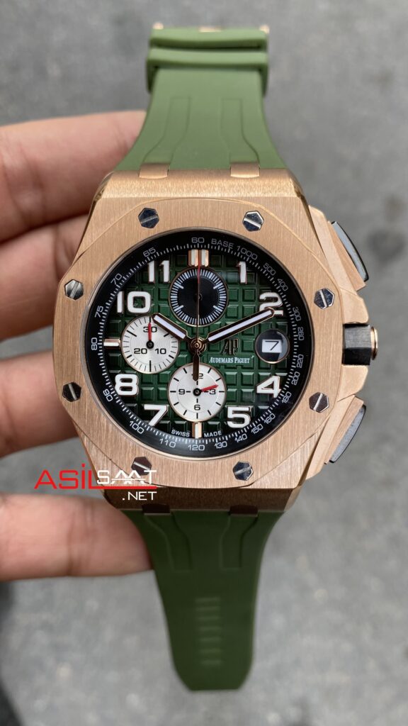 Audemars Piguet Royal Oak Offshore Chronograph 43 mm Yeşil Kadran Green ...