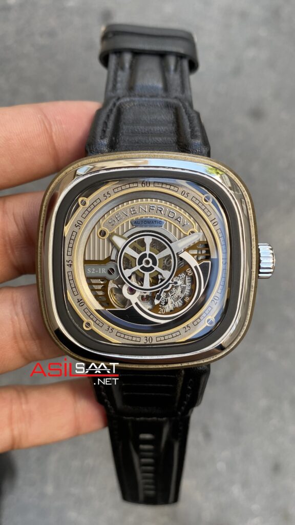 SevenFriday S Series 47 mm S2/01 Gold Replika Saat SFS004