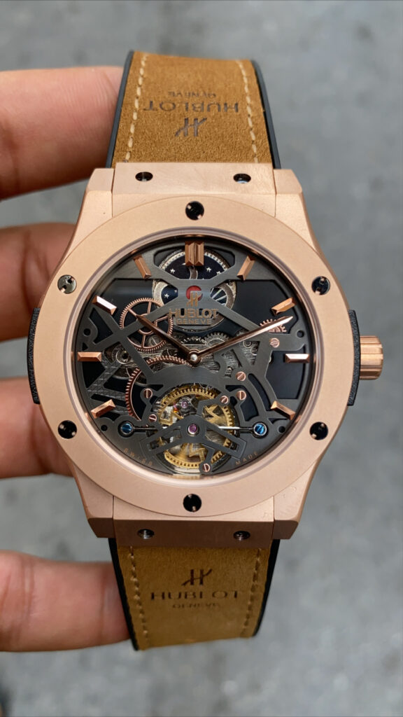 Hublot Vendome Big Bang Tourbillon Rose Kahverengi
