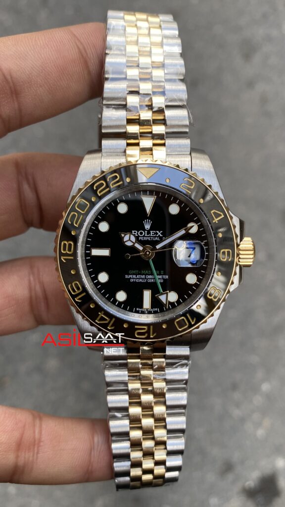 Rolex Gmt Master II Jubilee 126713GRNR Two Tone 40 mm Replika Saat